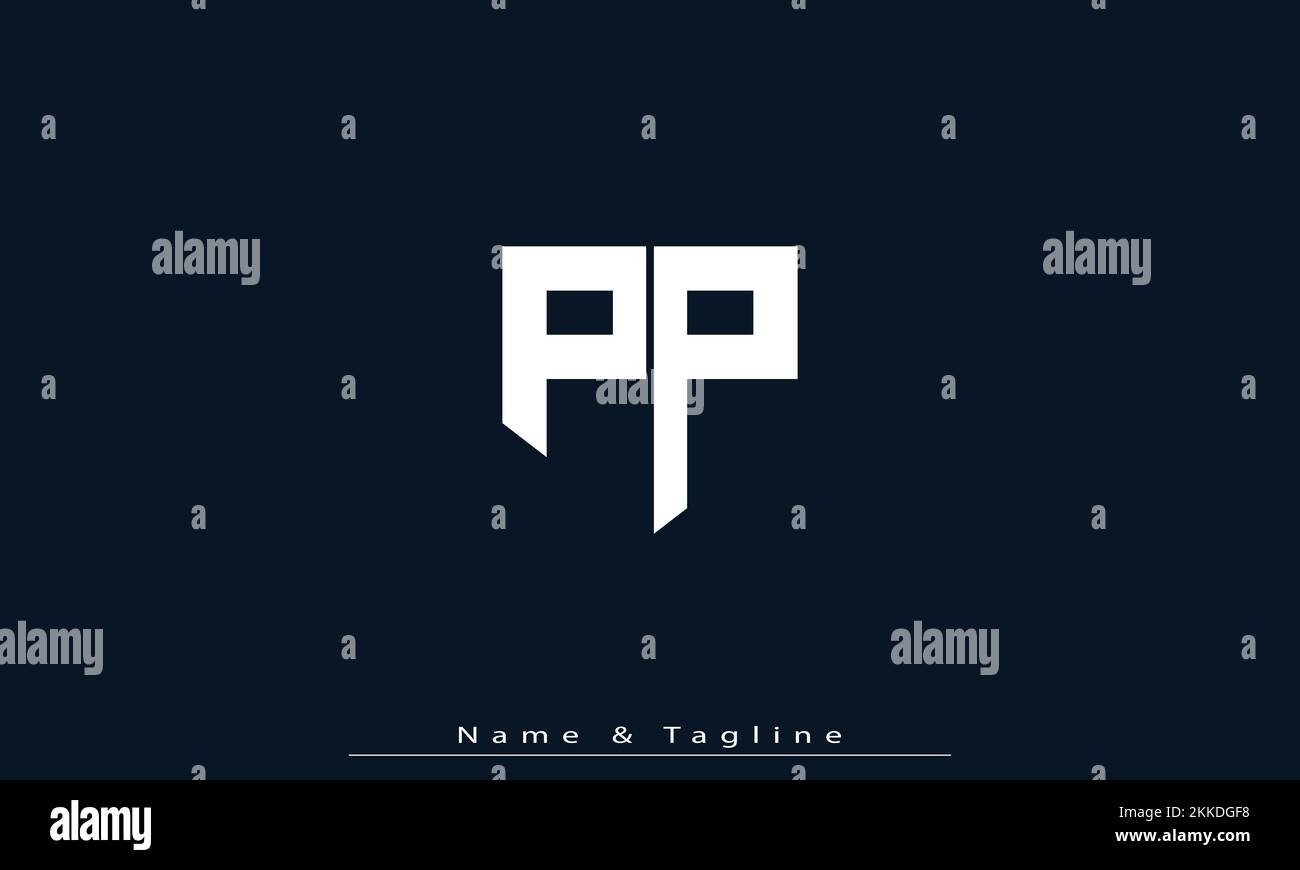 Alphabet letters Initials Monogram logo PP Stock Vector Image & Art - Alamy