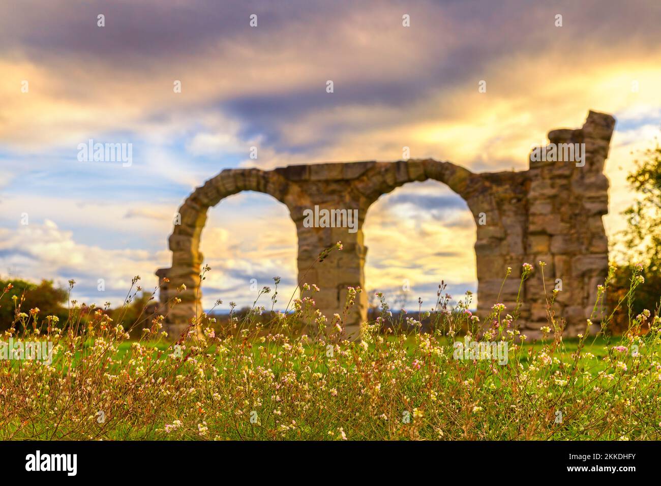 The arches of the Burnum principium in Krka National park in Croatia ...