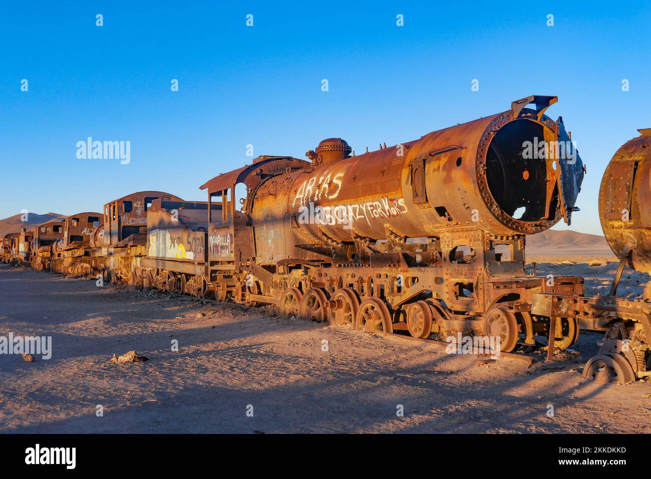 Salar de Uyuni, Uyuni Region, Bolivia - July 31, 2019: Great Train ...