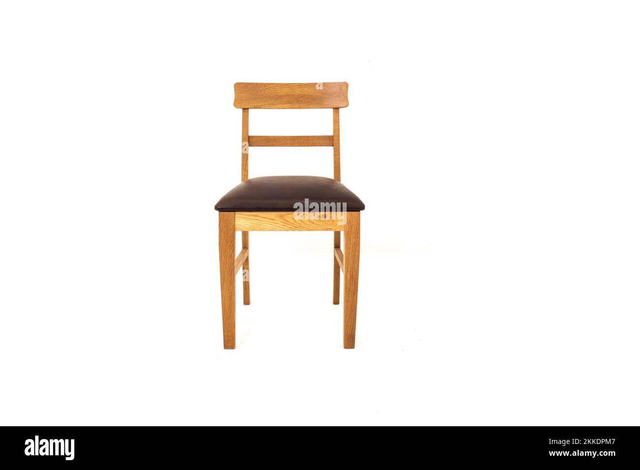 A closeup of a chair isolated on white background- concept of product ...