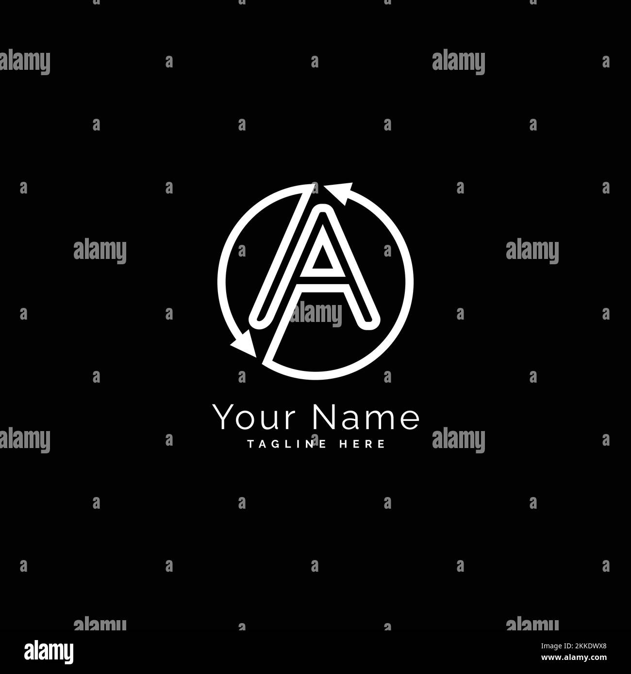 Letter A Logo Vector Design Template, Round Shape image with Alphabet A ...