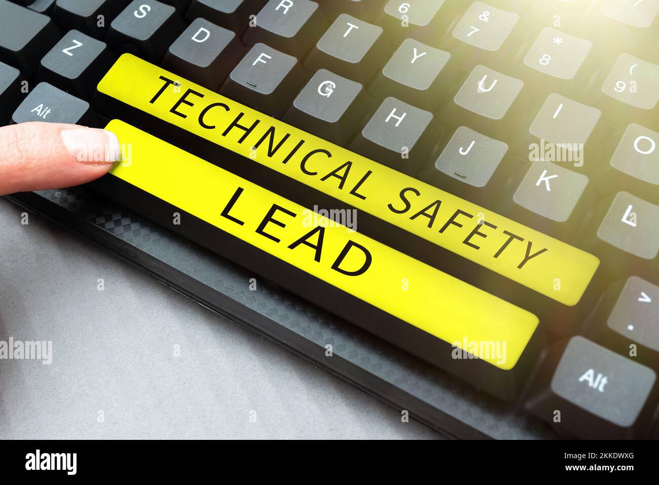 Handwriting text Technical Safety Lead. Internet Concept Maintain ...