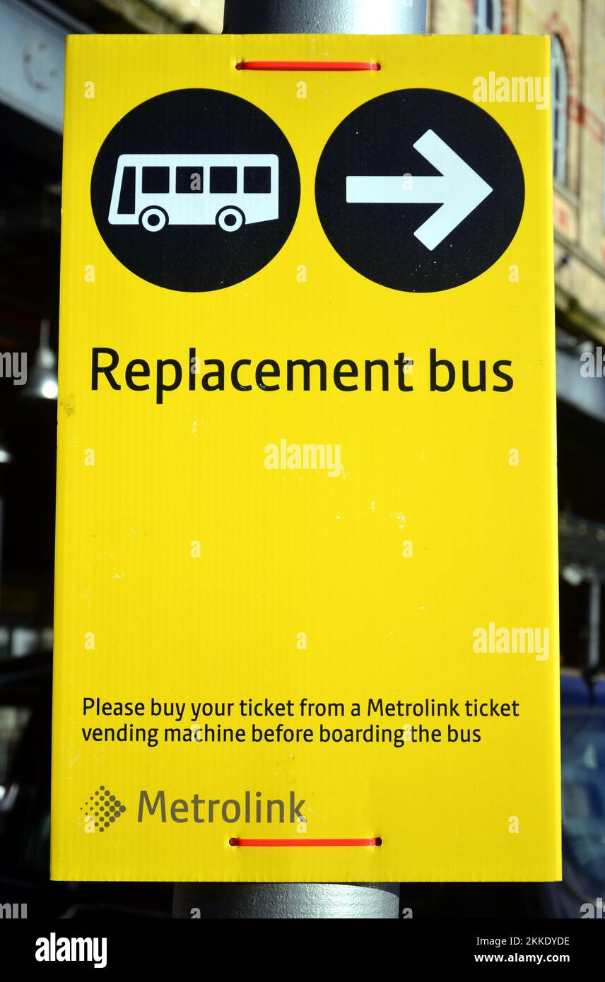 Metrolink signage hi-res stock photography and images - Alamy