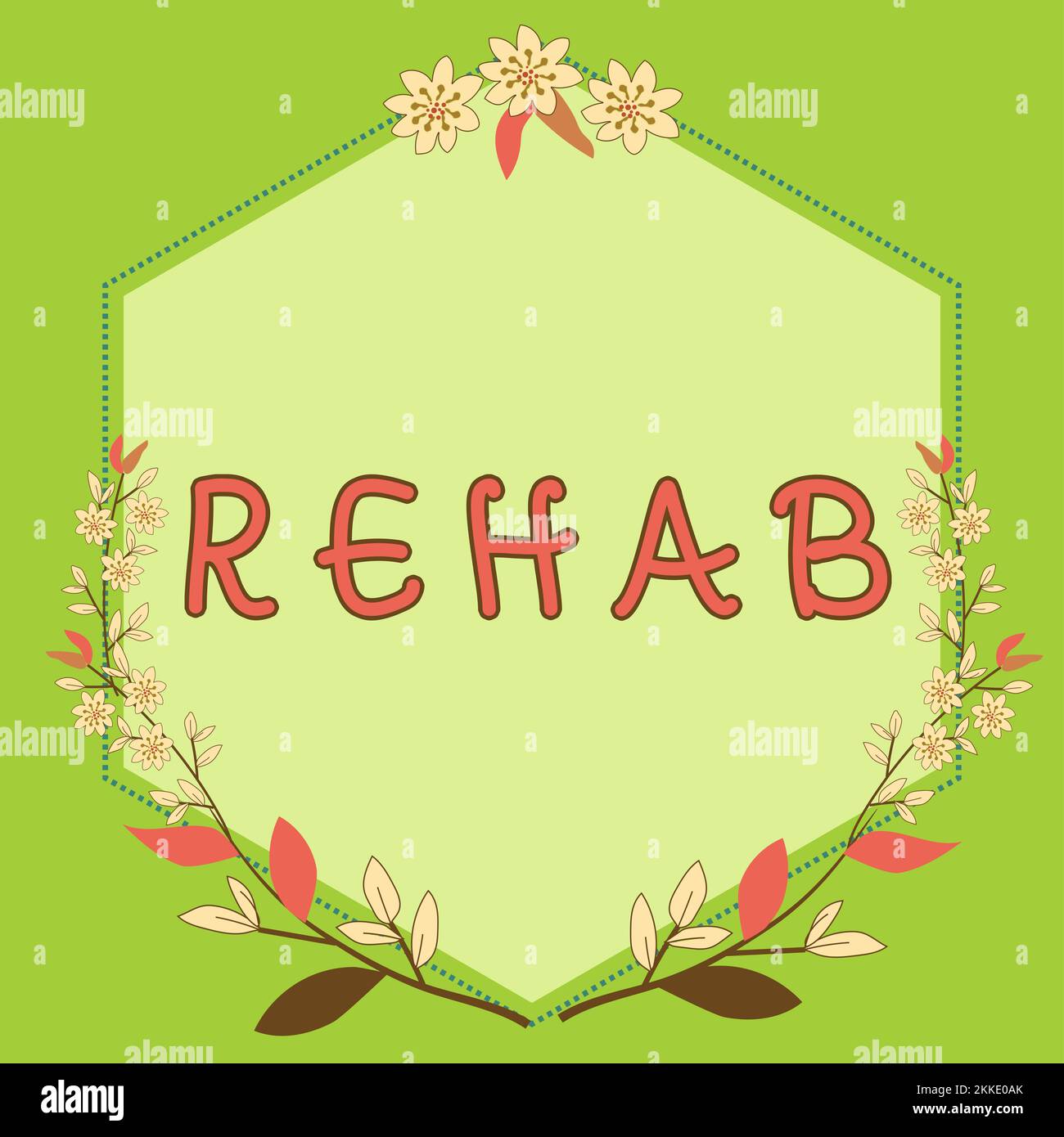 Inspiration showing sign Rehab. Concept meaning course treatment for ...