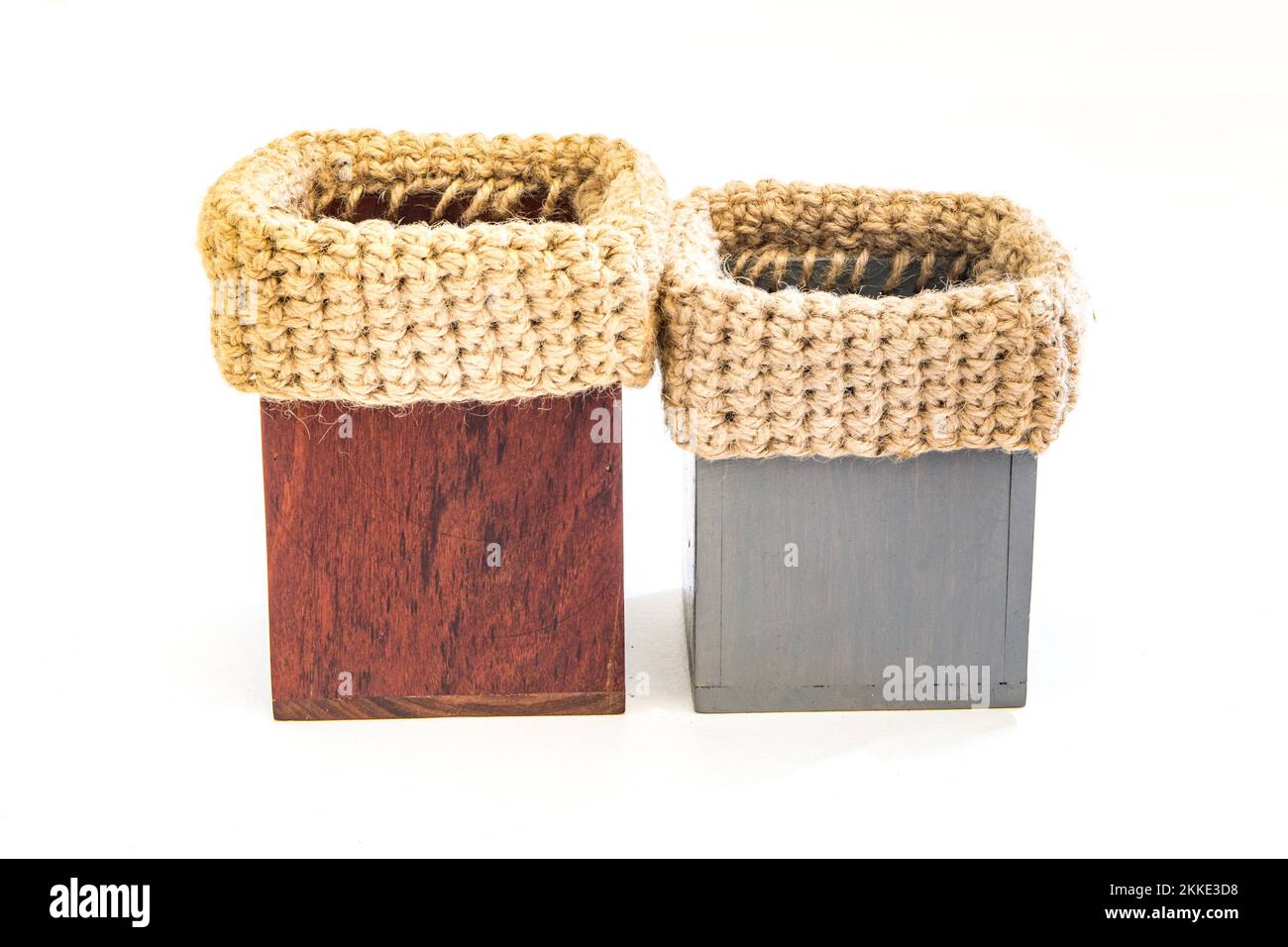 A closeup of small boxes isolated on a white background Stock Photo - Alamy