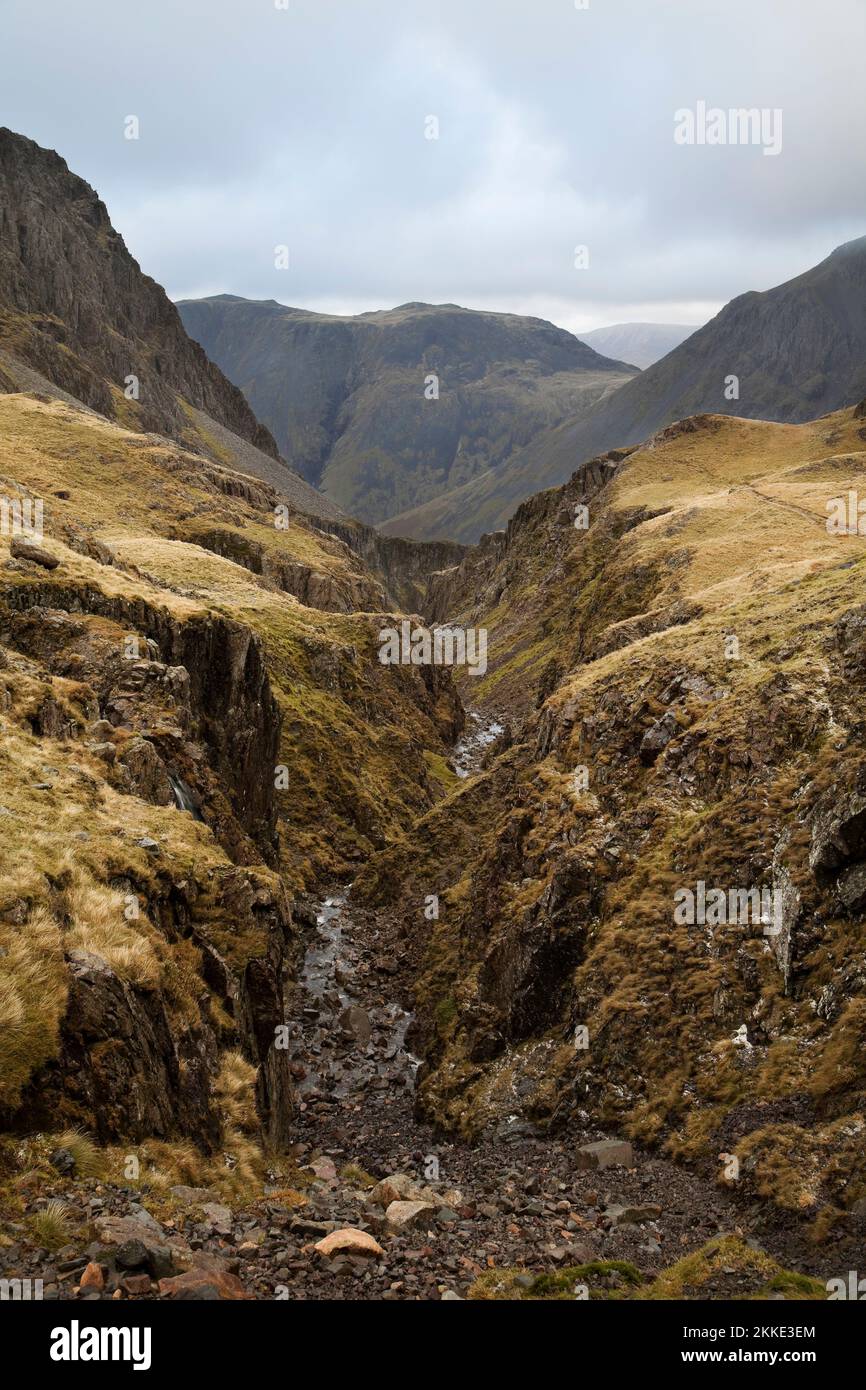 Kirk Fell from the head of Piers Gill on Scafell, in the English Lake ...