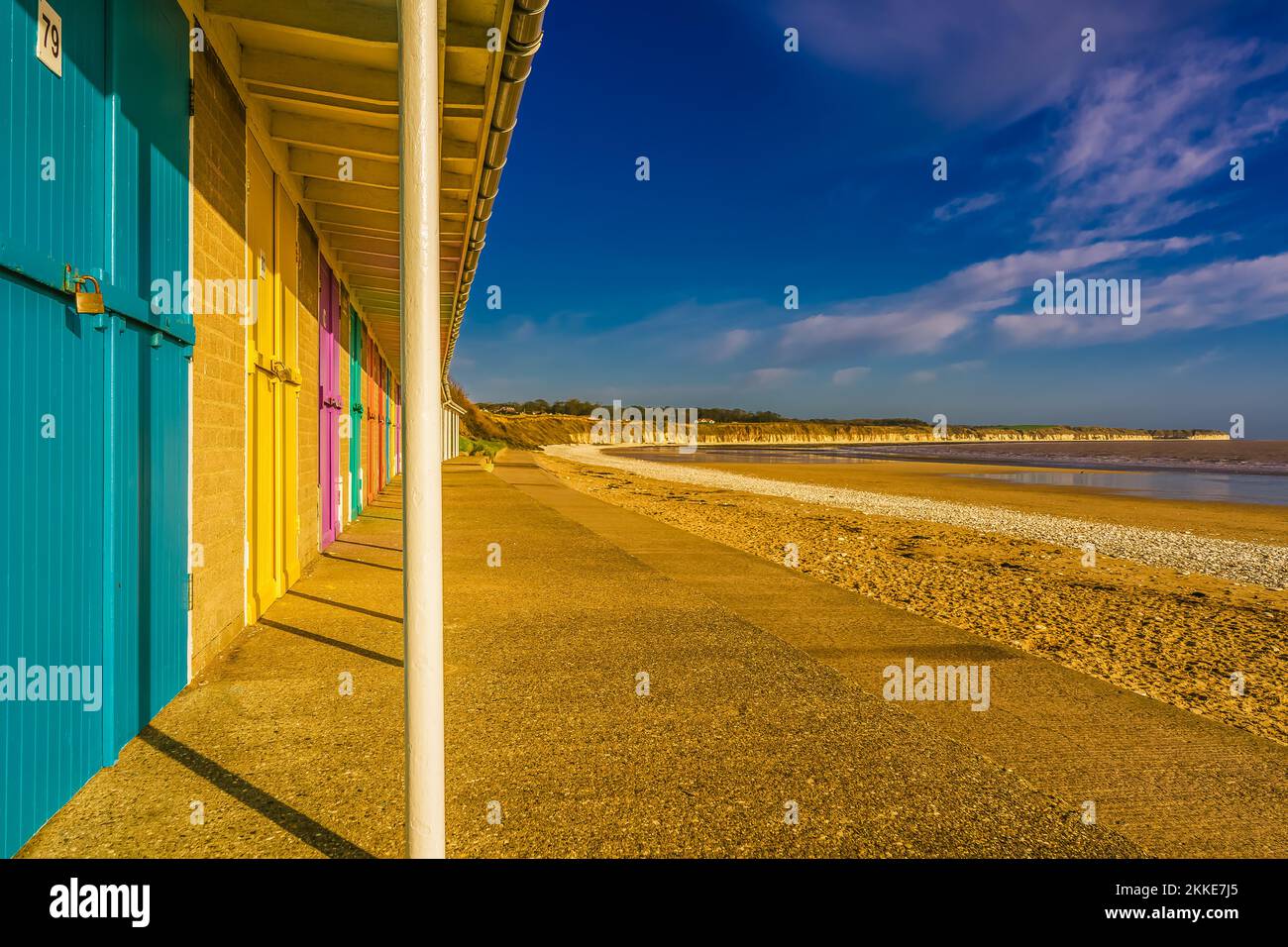 At the end of the seafront promenade in Bridlington are these beach ...