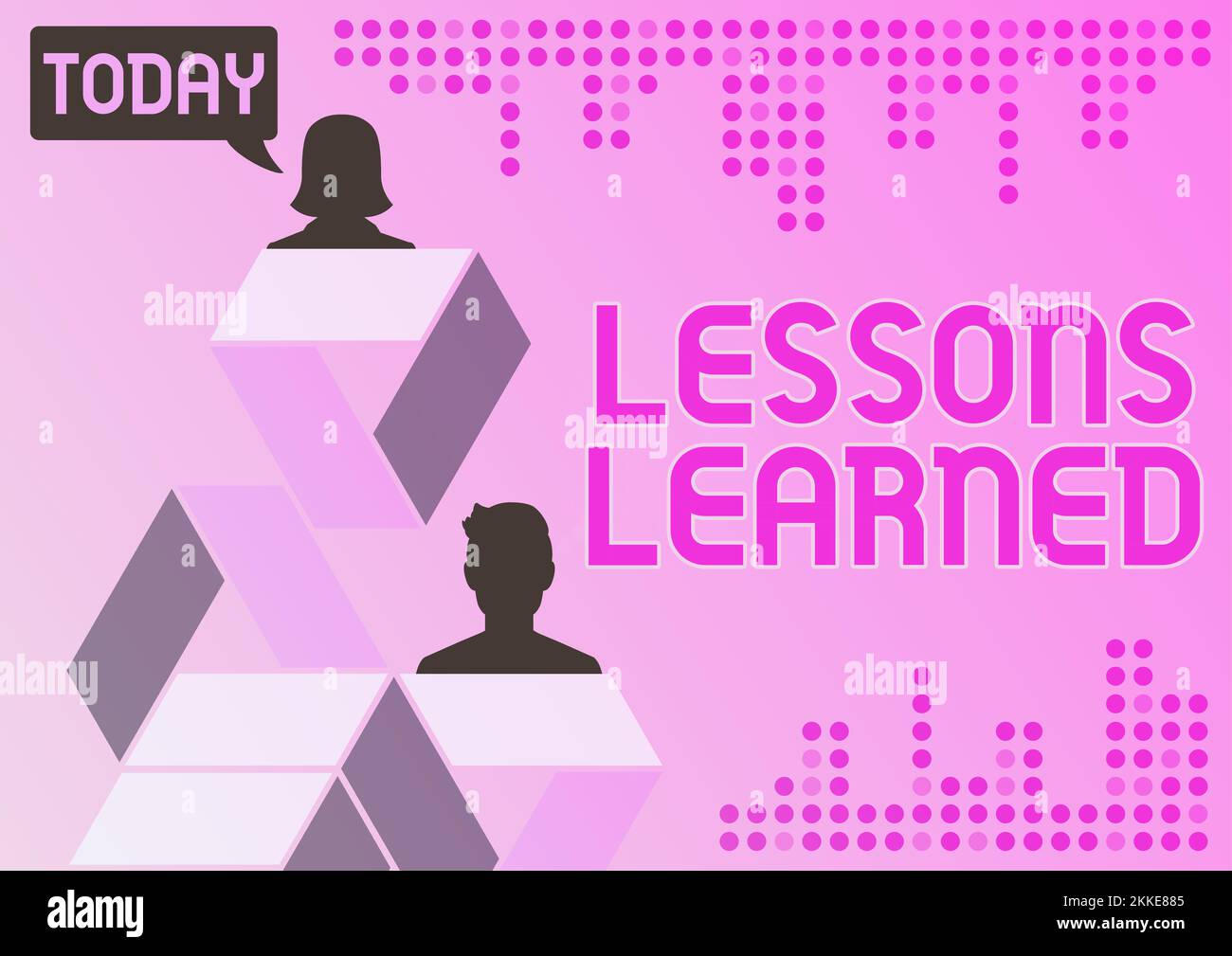 Text sign showing Lessons Learned. Word Written on the knowledge or ...