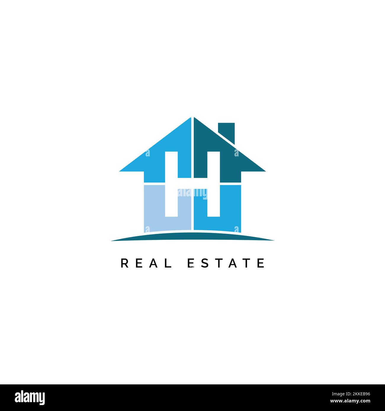 H Letter Real Estate Logo, Vector house shape Template for Property ...