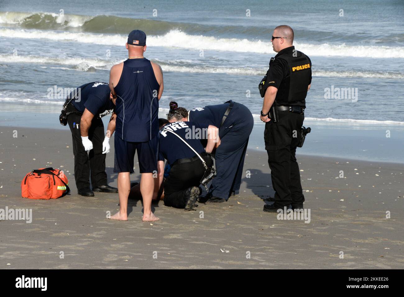 Melbourne beach fire marine rescue hi-res stock photography and images ...