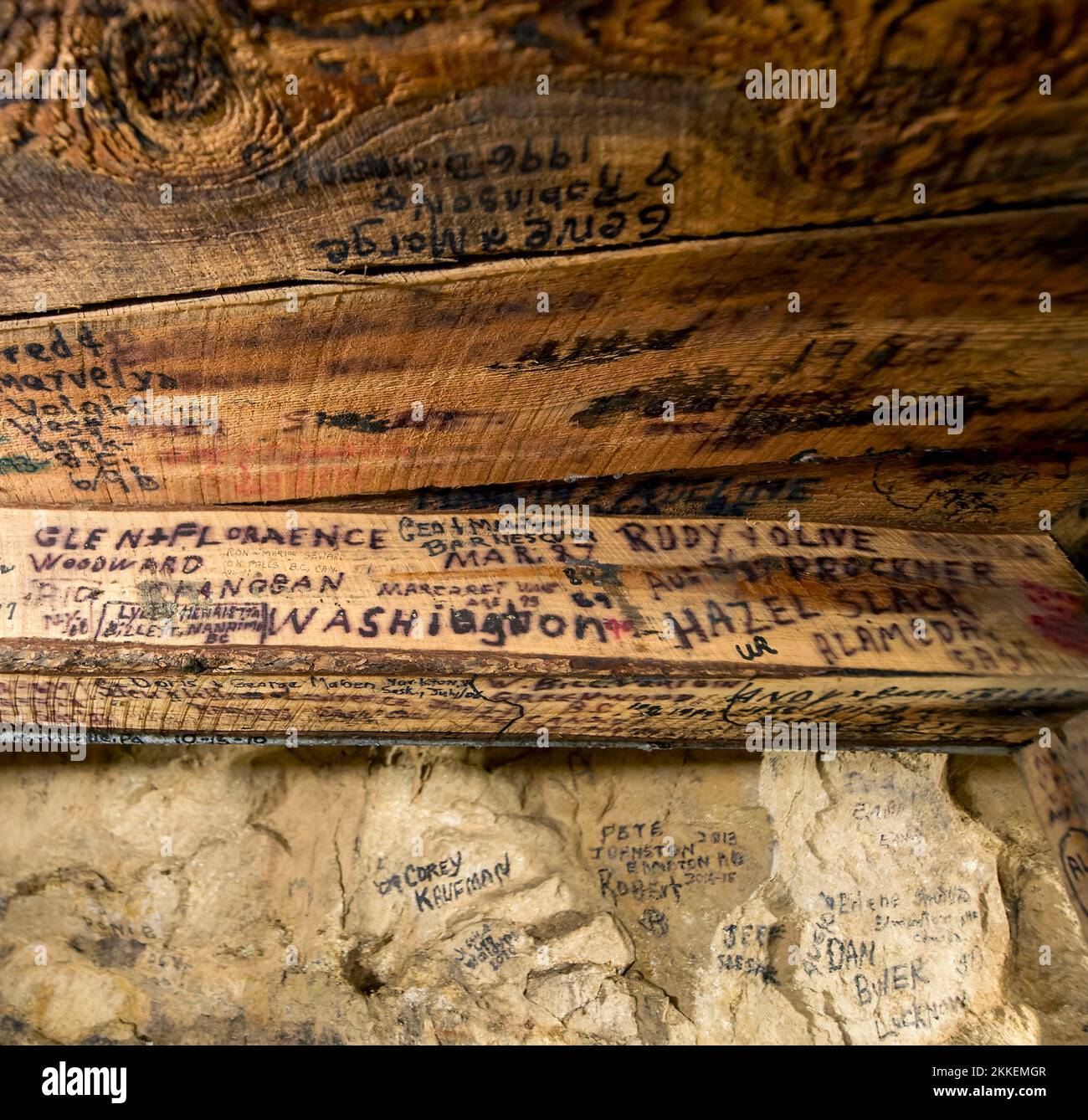 Boulder, Montana, USA. 25th Nov, 2022. Signatures of previous health ...