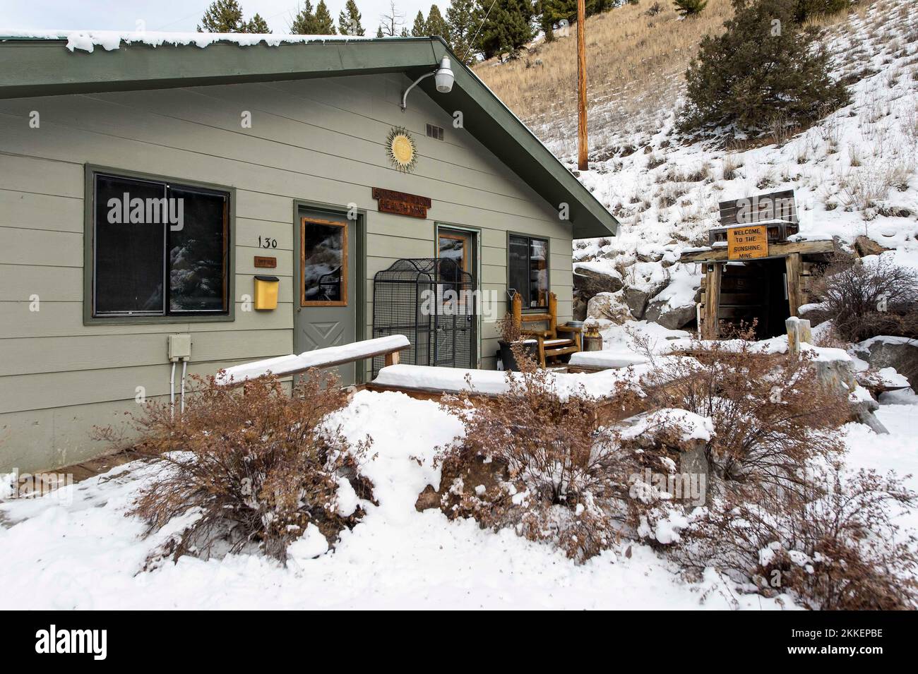 Boulder, Montana, USA. 25th Nov, 2022. The entrance to the Sunshine ...