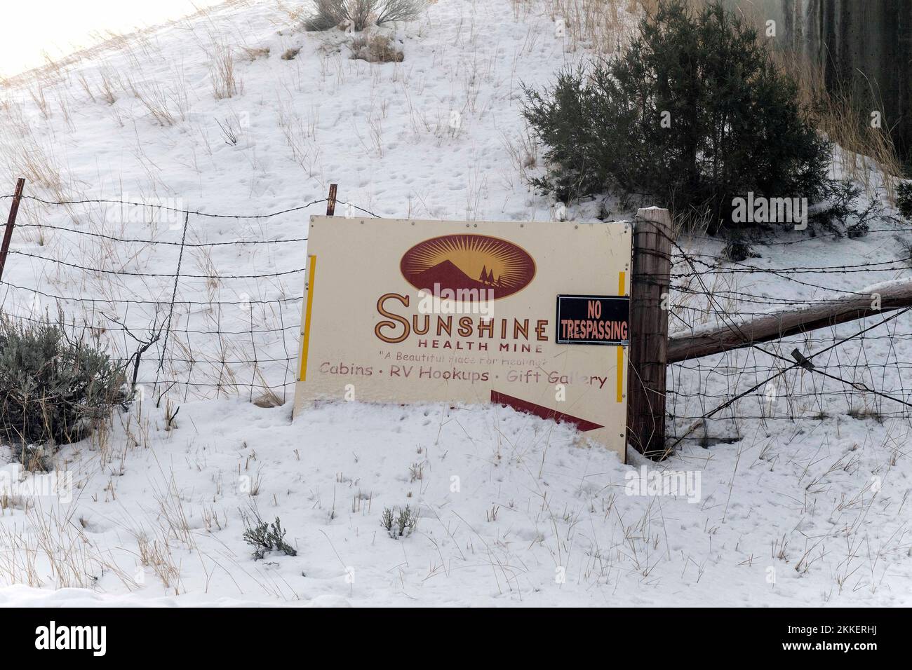 Boulder, Montana, USA. 25th Nov, 2022. Directional signage for the ...