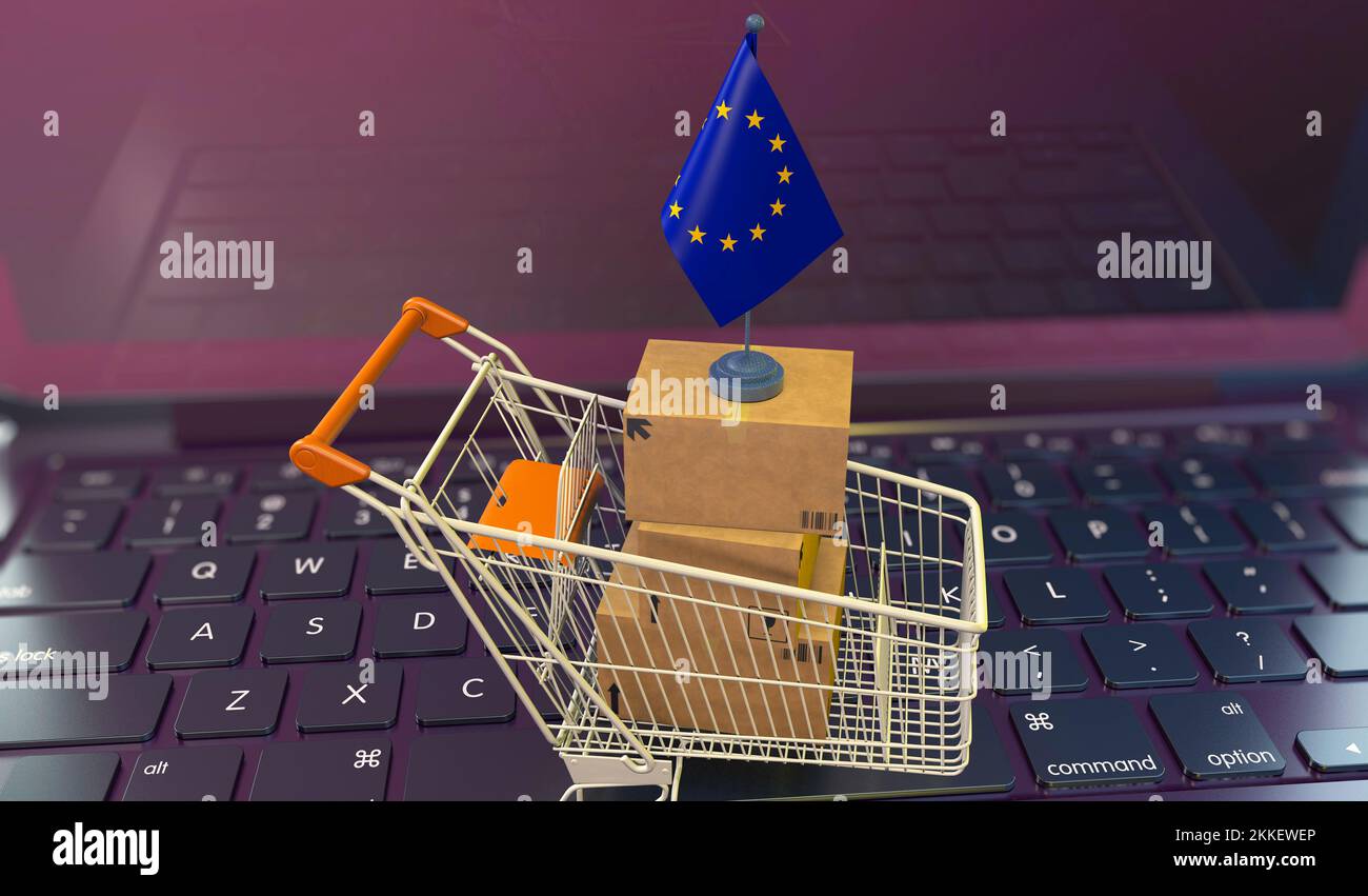 e-commerce and market cart, e-commerce image Stock Photo - Alamy