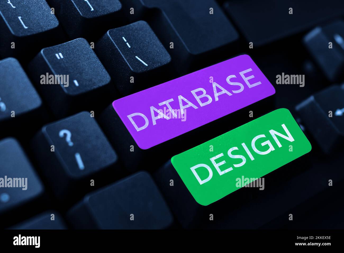 Hand writing sign Database Design. Concept meaning organisation of data ...