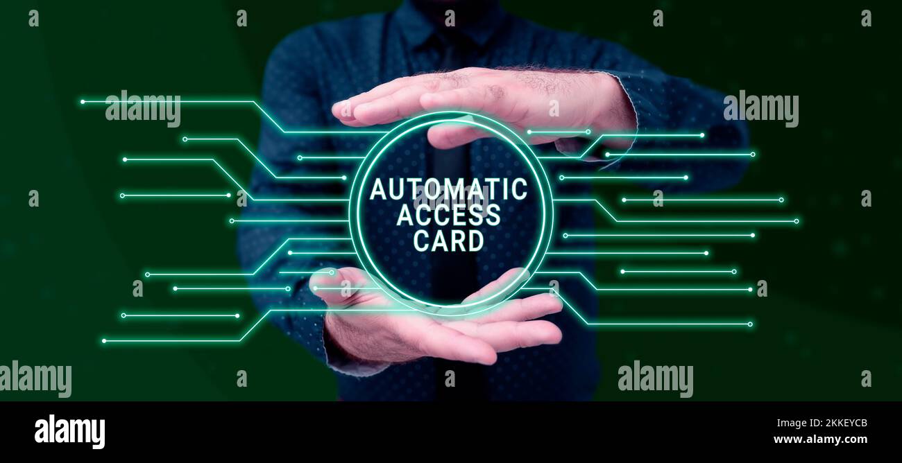 Conceptual caption Automatic Access Card, Concept meaning used to ...