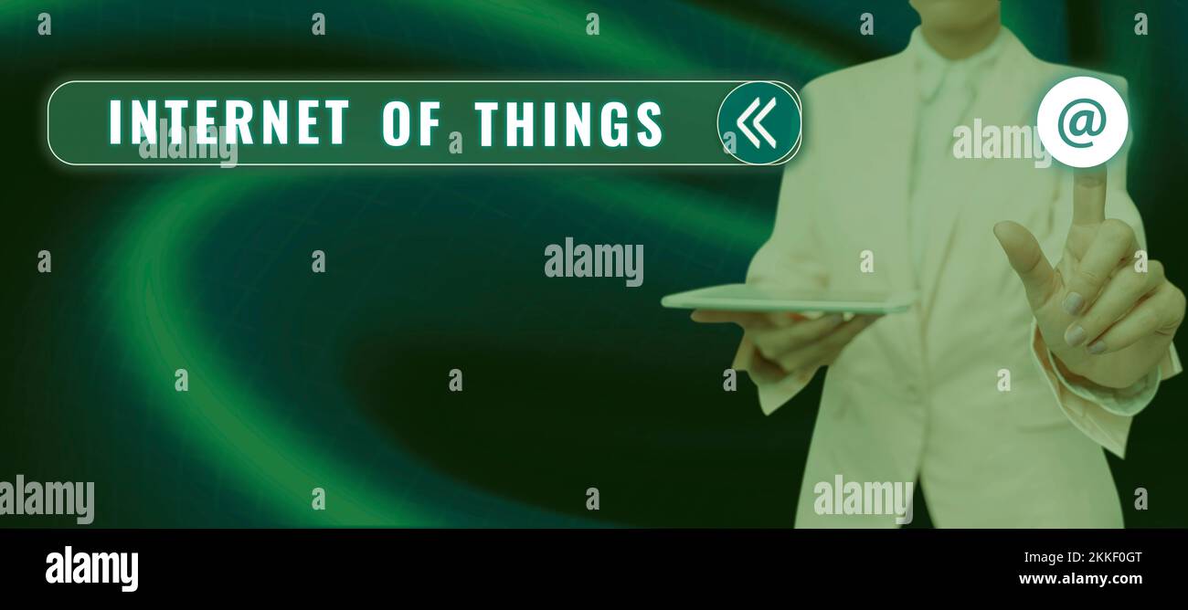 Conceptual caption Internet Of Things. Business concept Innovation ...