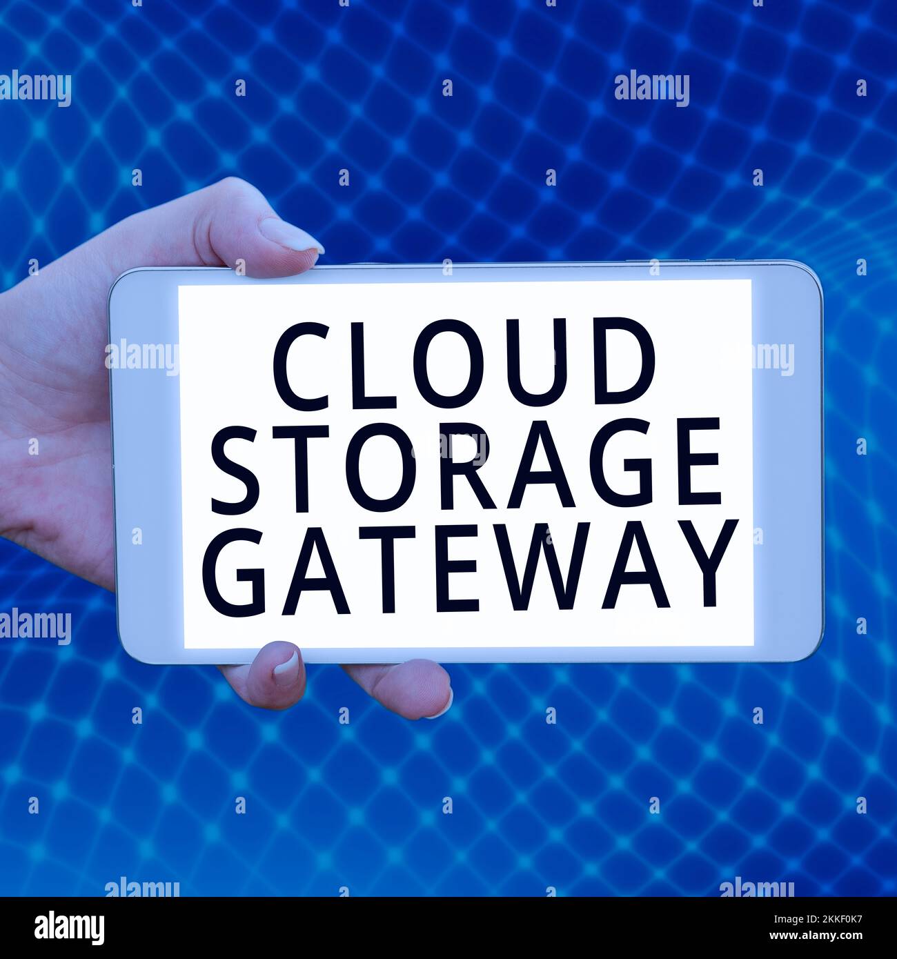 Text caption presenting Cloud Storage Gateway. Business approach Server which resides at the ...