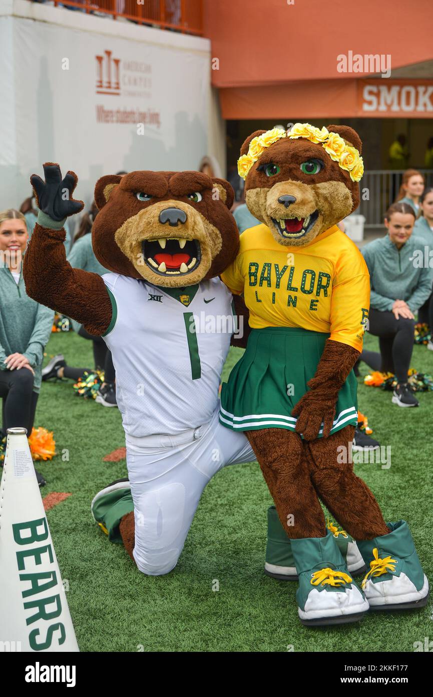 Austin, TX, USA. 25th Nov, 2022. Baylor Bears mascots Bruiser and ...