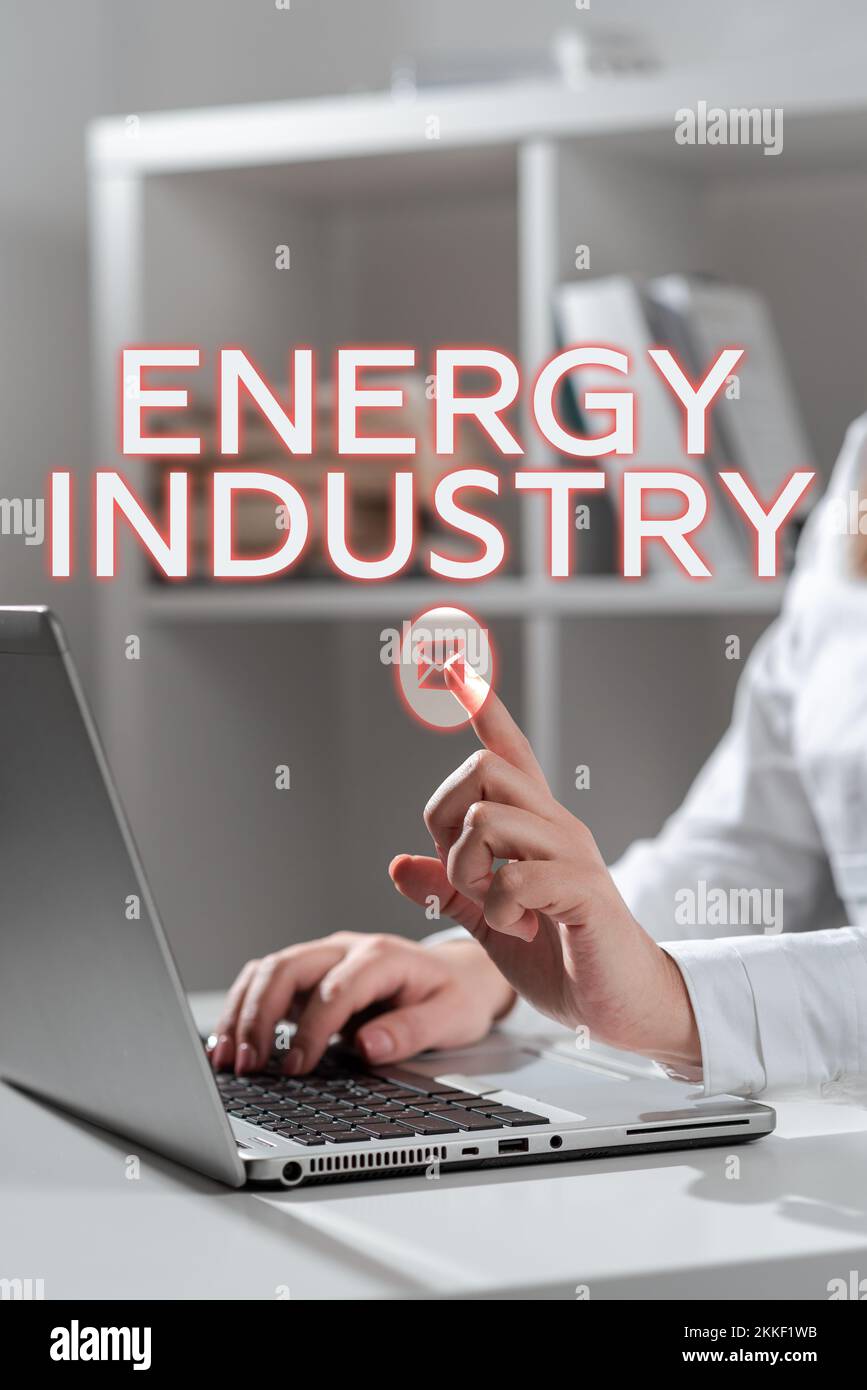 Conceptual caption Energy Industry. Business approach industries ...