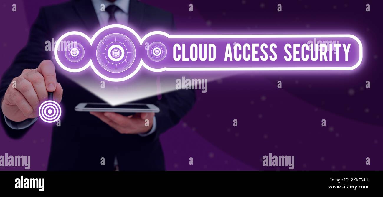 Hand Writing Sign Cloud Access Security Internet Concept Protect Cloudbased Systems Data And