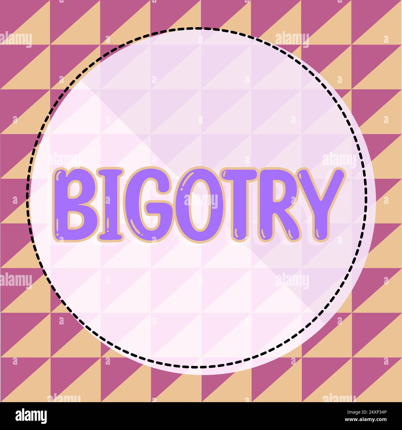 Conceptual caption Bigotry. Business idea obstinate or intolerant ...