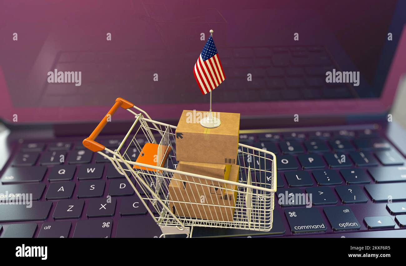 e-commerce and market cart, e-commerce image Stock Photo - Alamy
