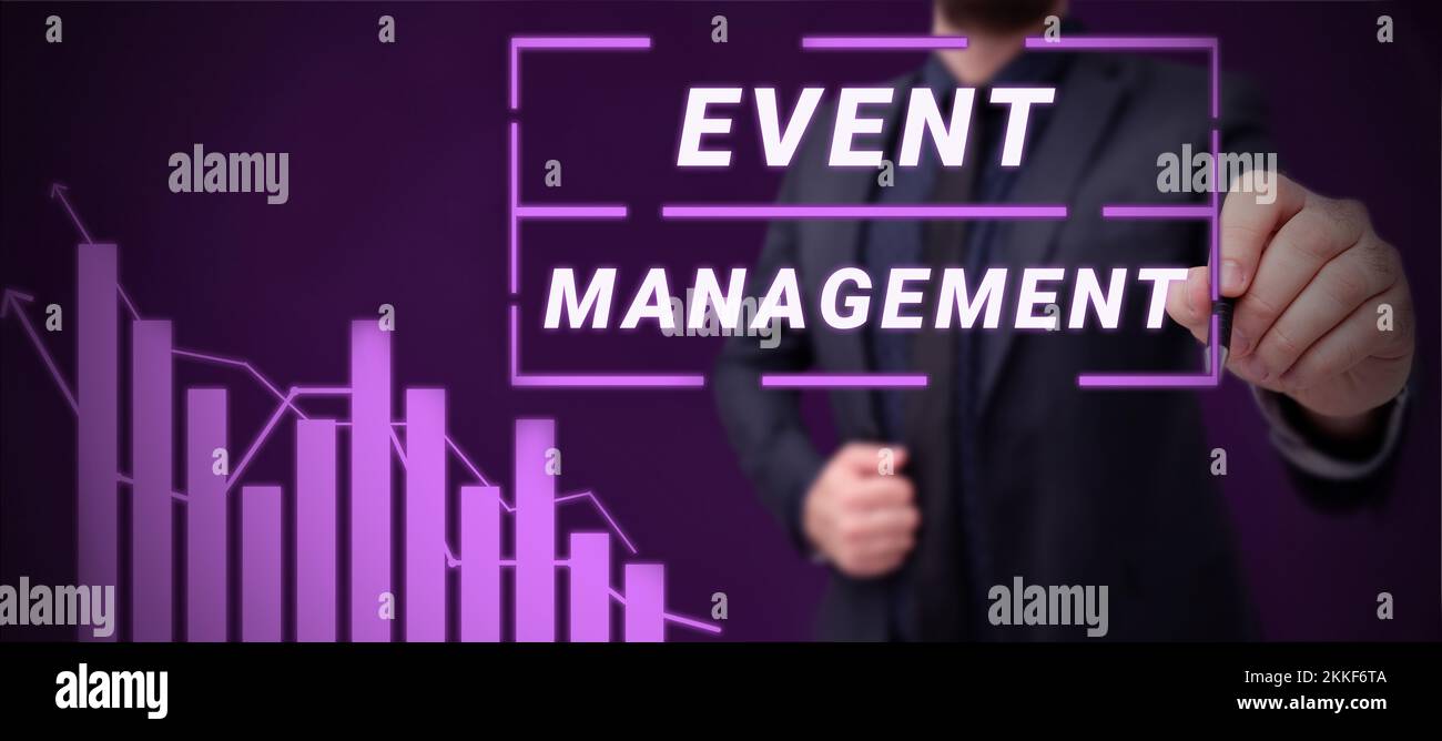 Text showing inspiration Event Management. Word Written on Special ...