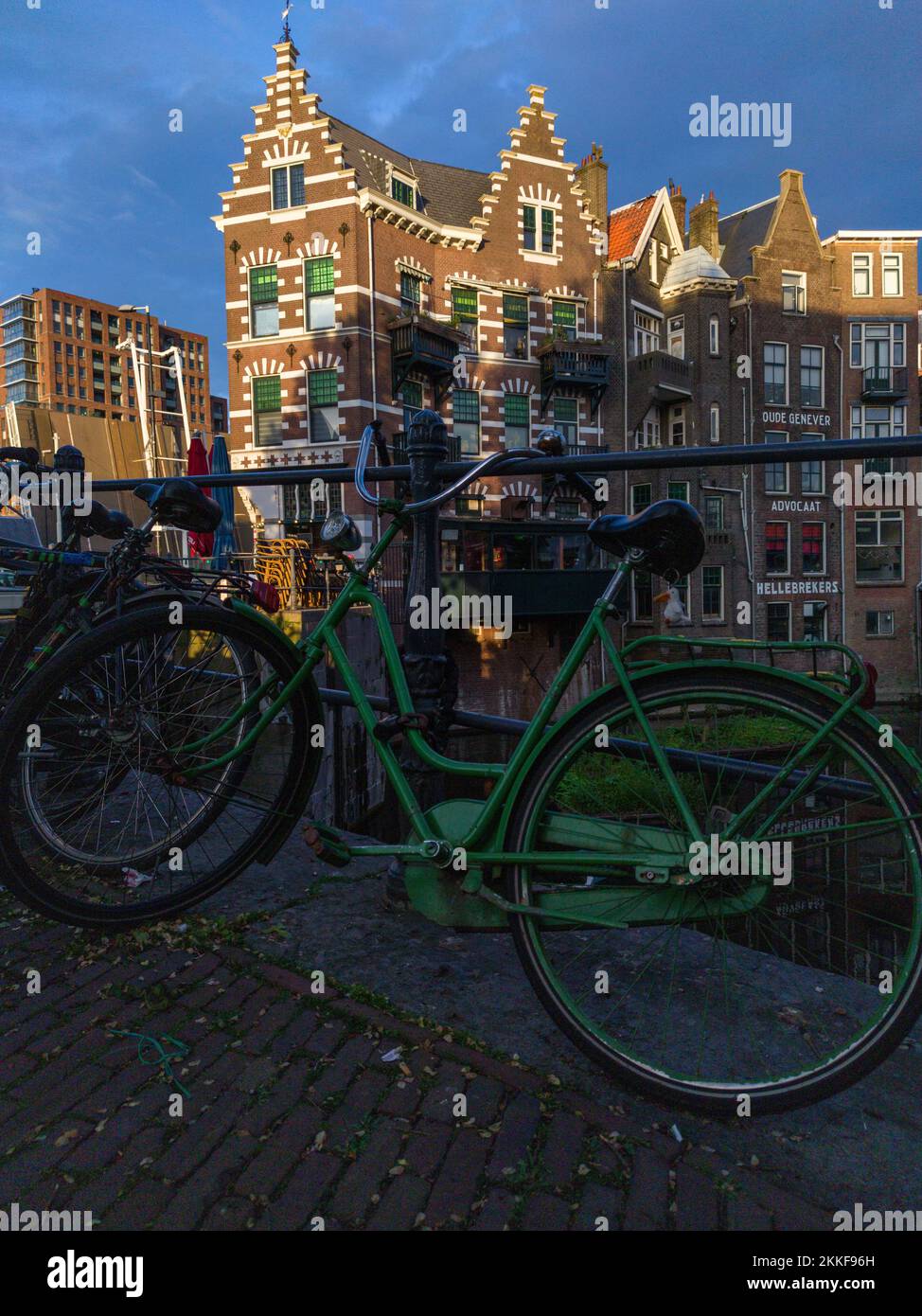 An old bicycle at old town in Rotterdam Stock Photo - Alamy