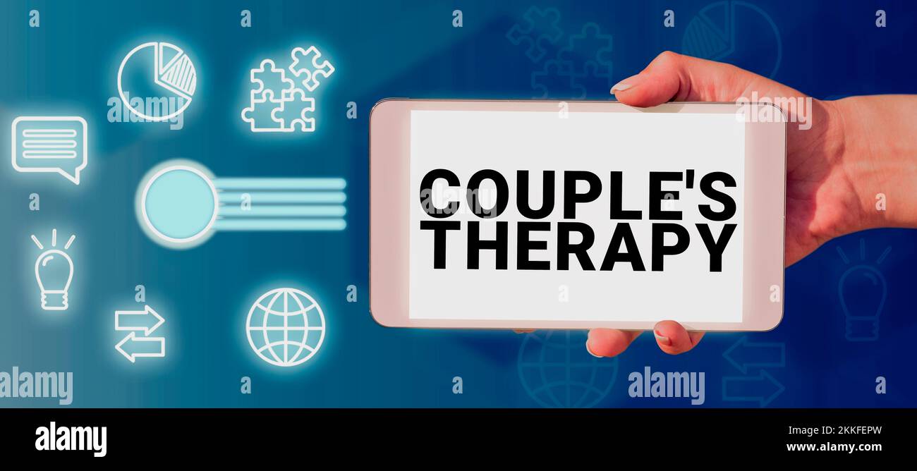 Text caption presenting Couple S Therapy. Internet Concept treat ...