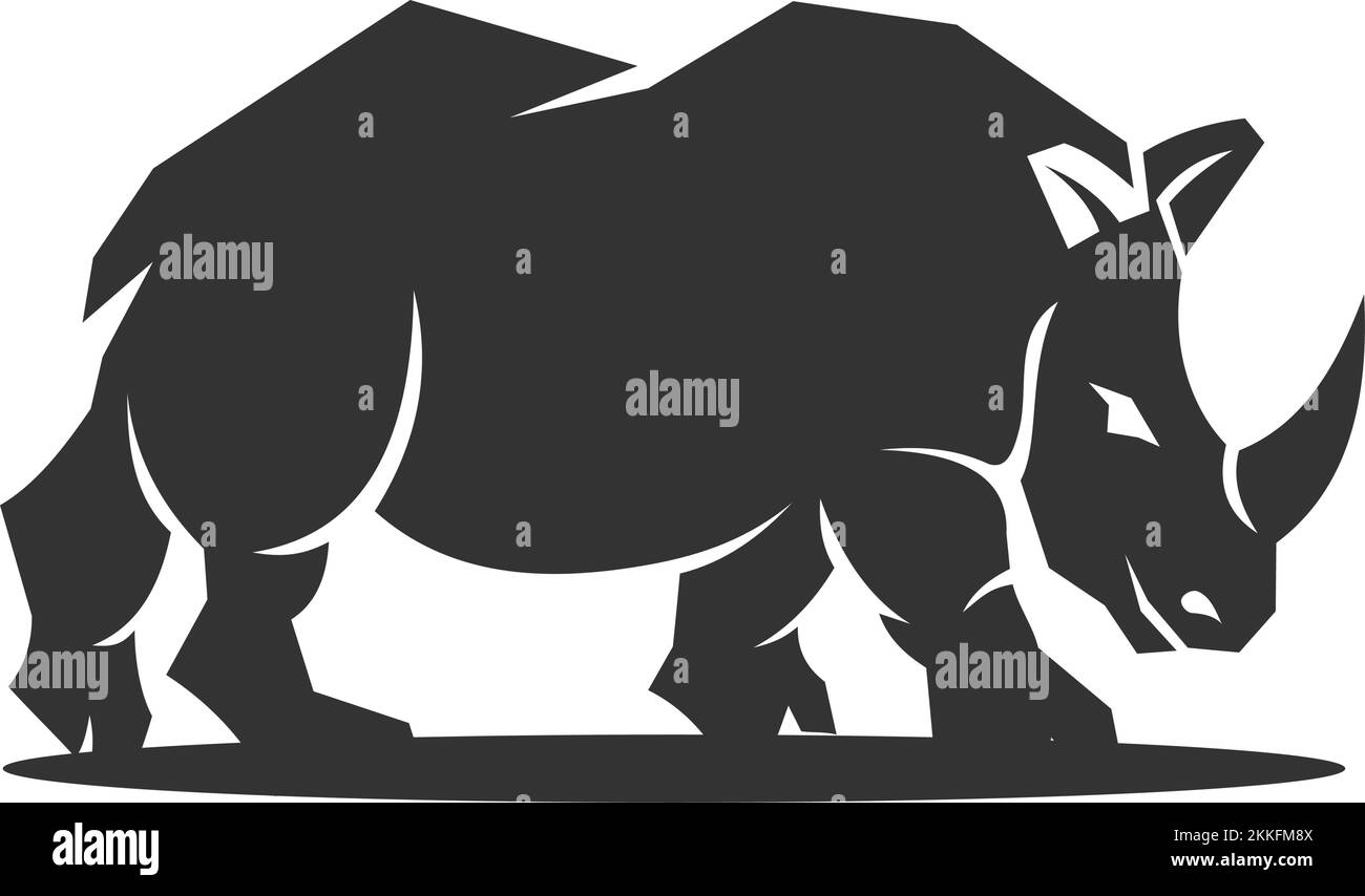 Rhino logo template Icon Illustration Brand Identity isolated Stock ...