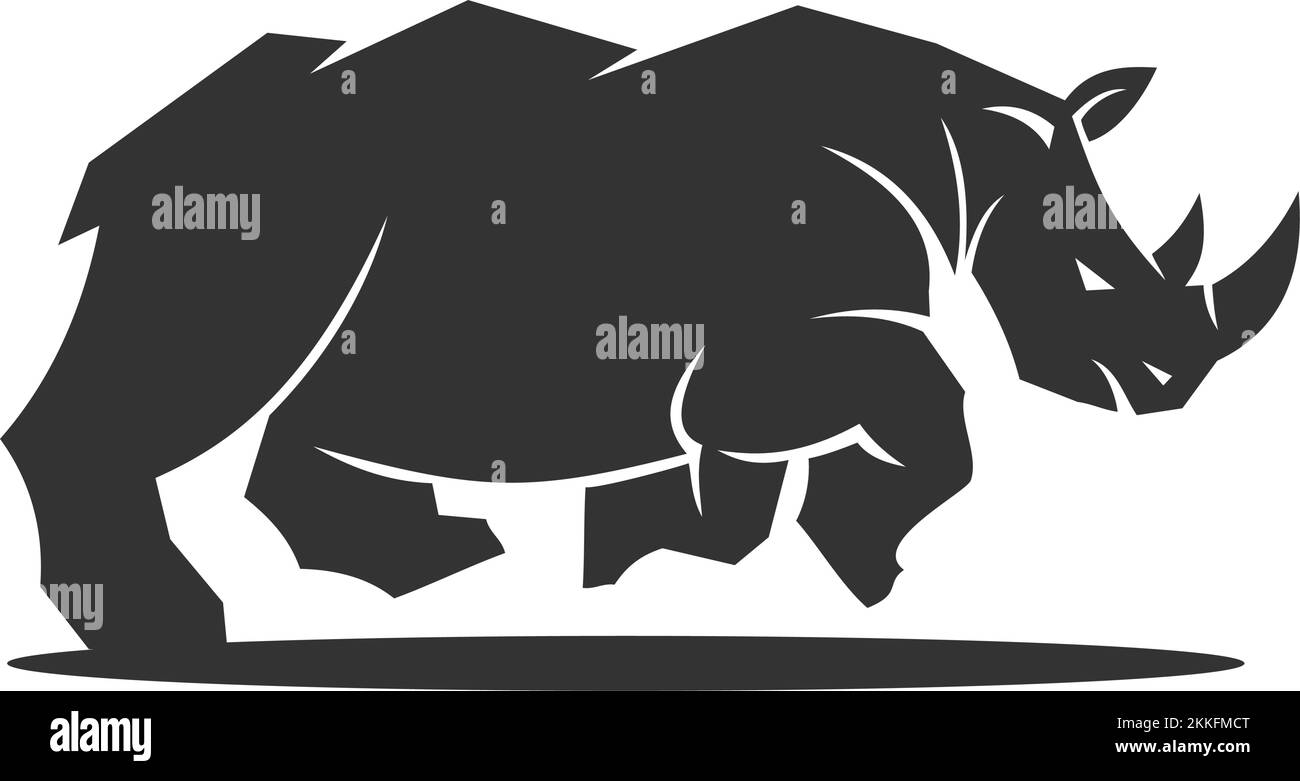 Rhino logo template Icon Illustration Brand Identity isolated Stock ...
