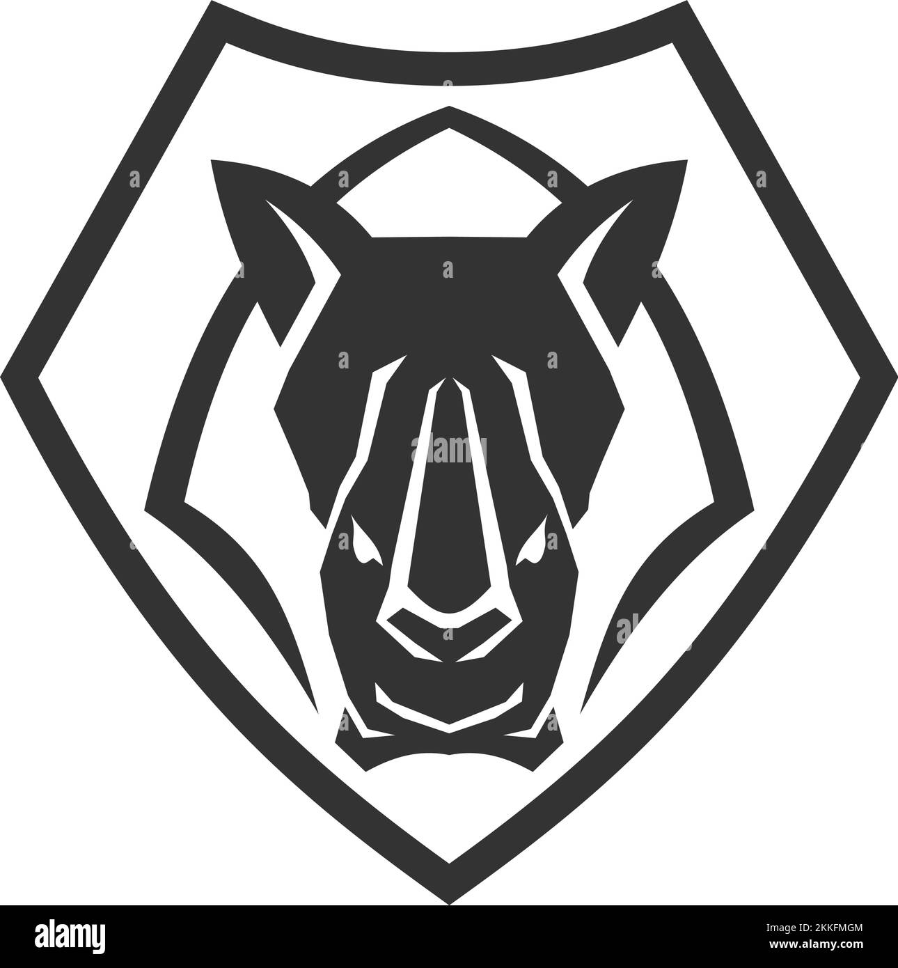 Rhino logo template Icon Illustration Brand Identity isolated Stock ...