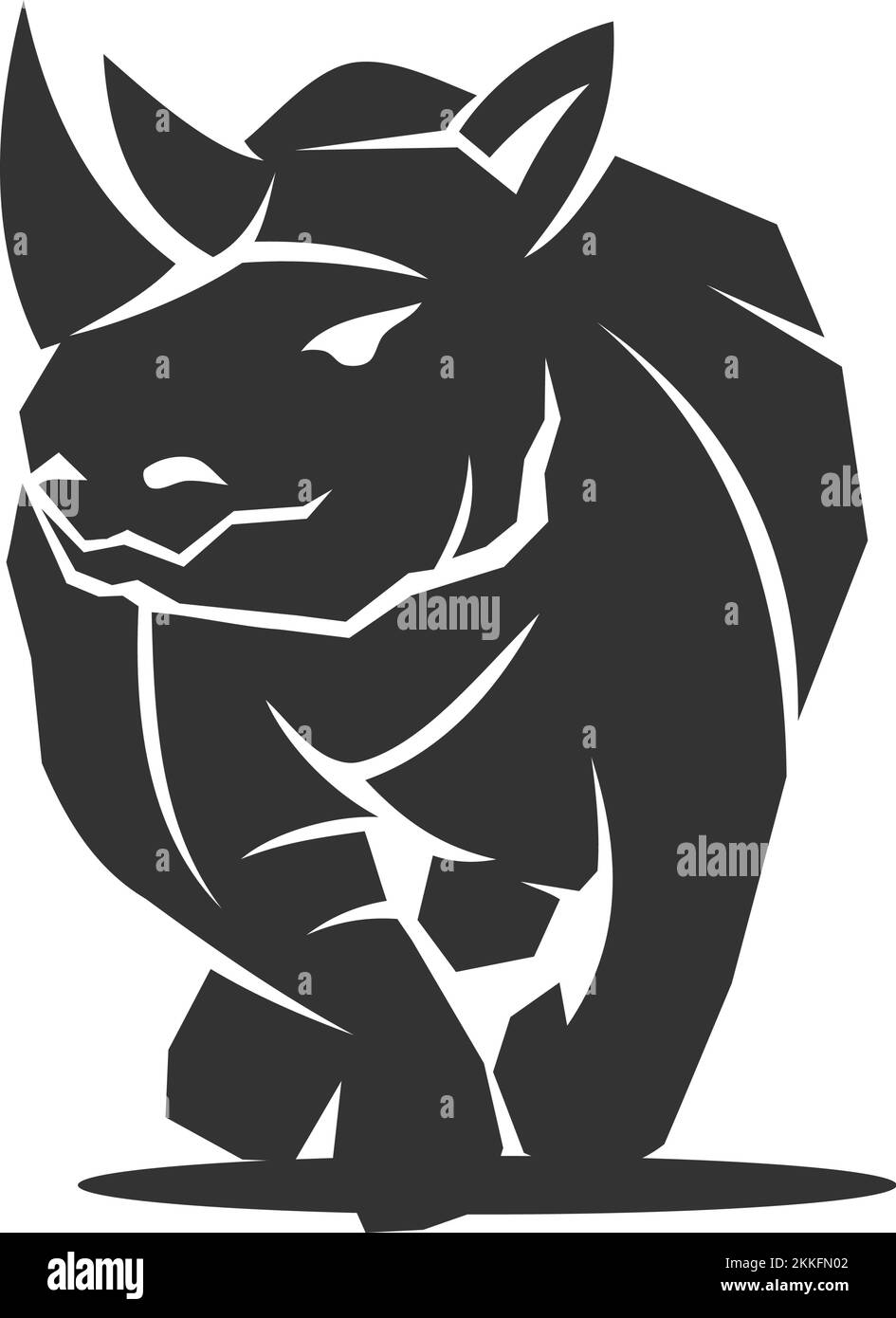 Rhino logo template Icon Illustration Brand Identity isolated Stock ...