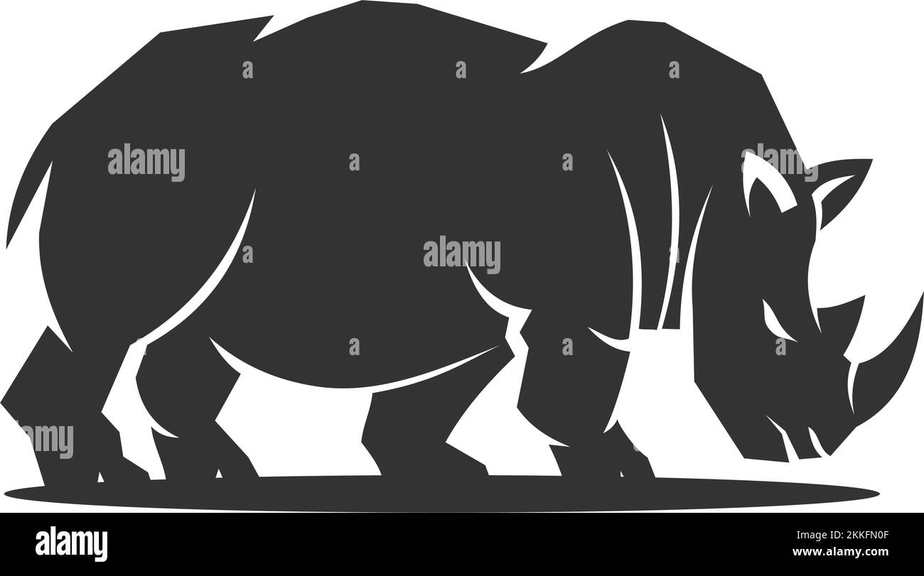 Rhino logo template Icon Illustration Brand Identity isolated Stock ...