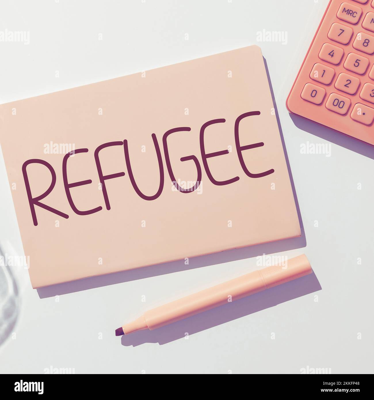 Sign displaying Refugee, Concept meaning refer to movements of large ...