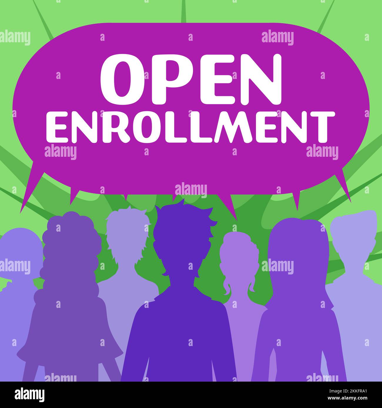 Text sign showing Open Enrollment. Business overview policy of allowing ...