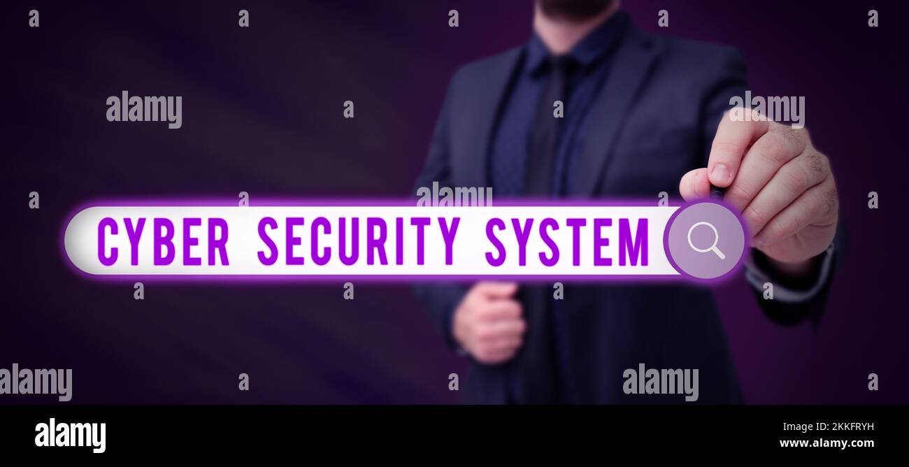 Text Showing Inspiration Cyber Security System Business Idea Techniques Of Protecting Computers
