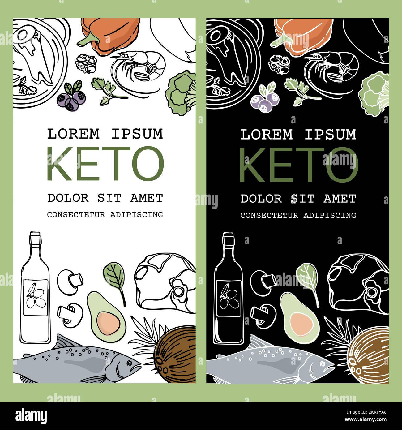 KETO FLYER Healthy Food Low Carb Diet Organic Proper Nutrition Text ...