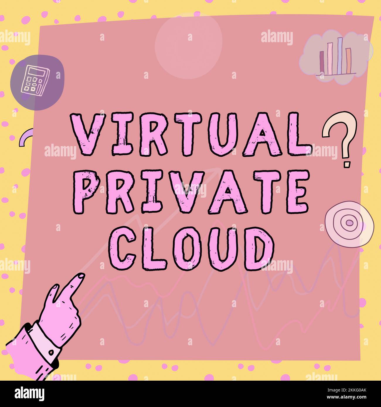 Hand writing sign Virtual Private Cloud. Concept meaning configurable pool of shared computing ...