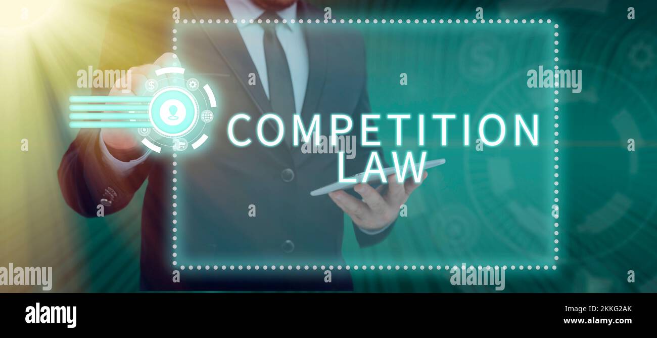 Conceptual display Competition Law. Conceptual photo regulating the ...