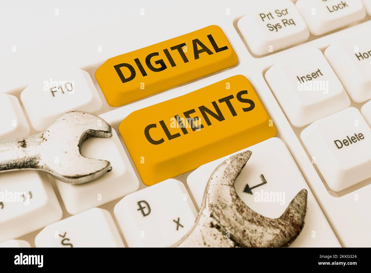 Sign displaying Digital Clients. Business overview use digital channels ...