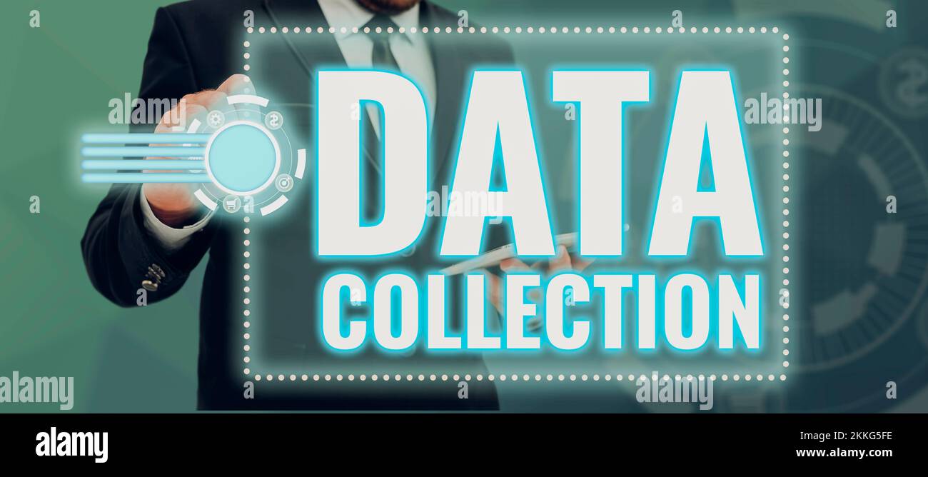 Conceptual display Data Collection. Business approach gathering and ...