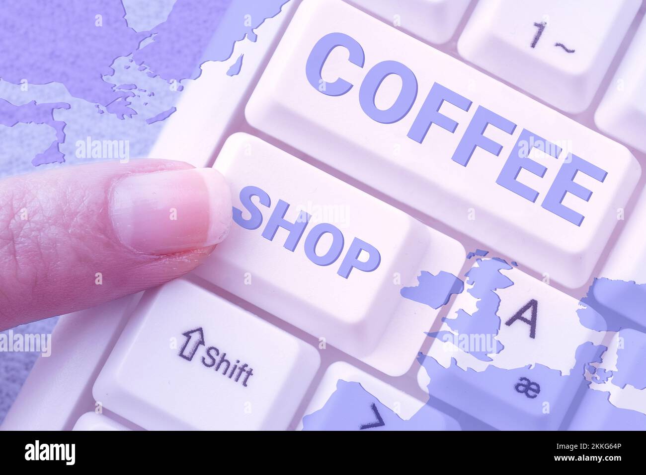 Text caption presenting Coffee Shop. Word Written on small informal ...