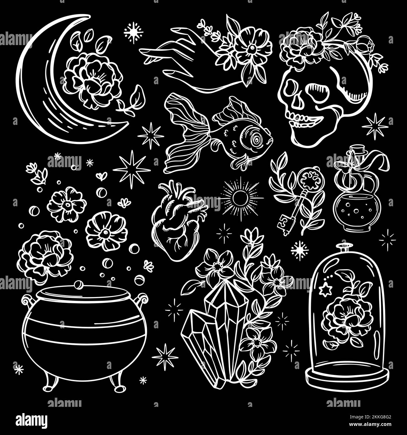 Magical symbols Stock Vector Images - Alamy