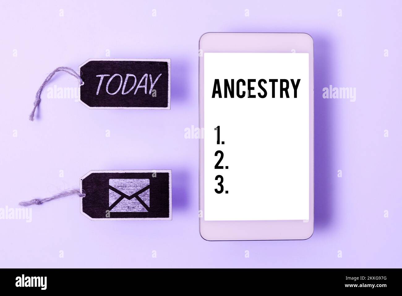 Hand writing sign Ancestry. Concept meaning the history or ...
