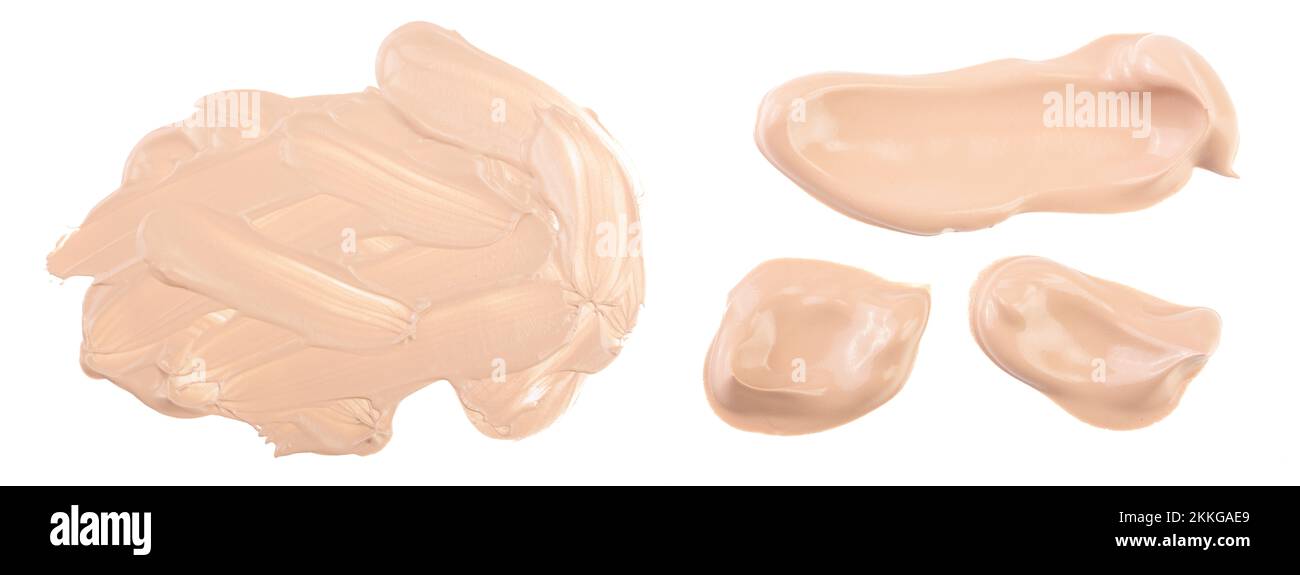 Beige liquid foundation makeup isolated on white background Stock Photo ...