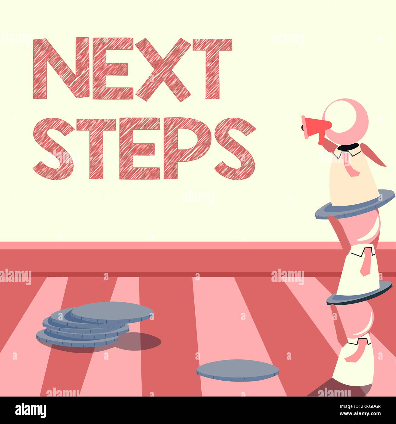 Inspiration showing sign Next Steps. Business showcase numper of ...