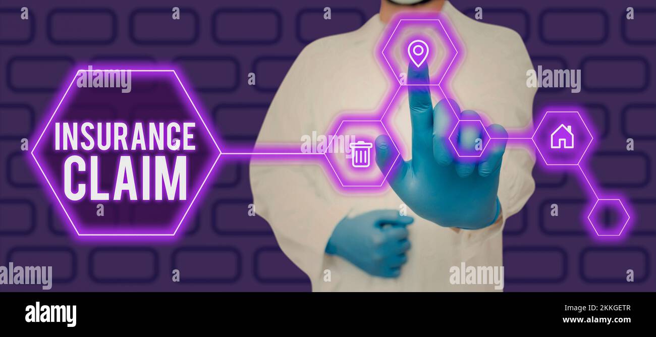 Sign displaying Insurance Claim. Internet Concept coverage or ...