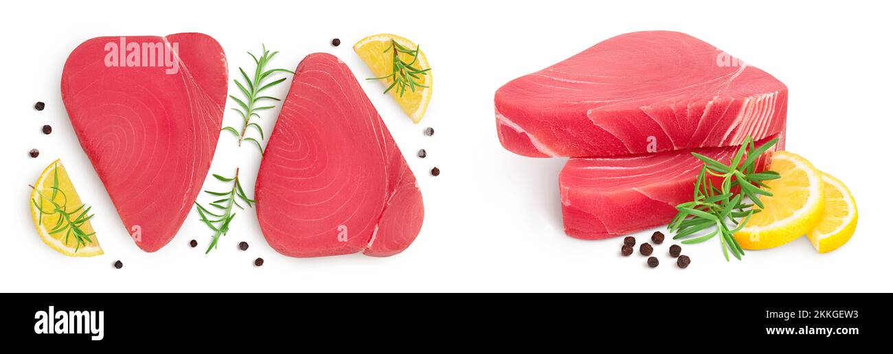 Lemon slices on red Cut Out Stock Images & Pictures - Alamy